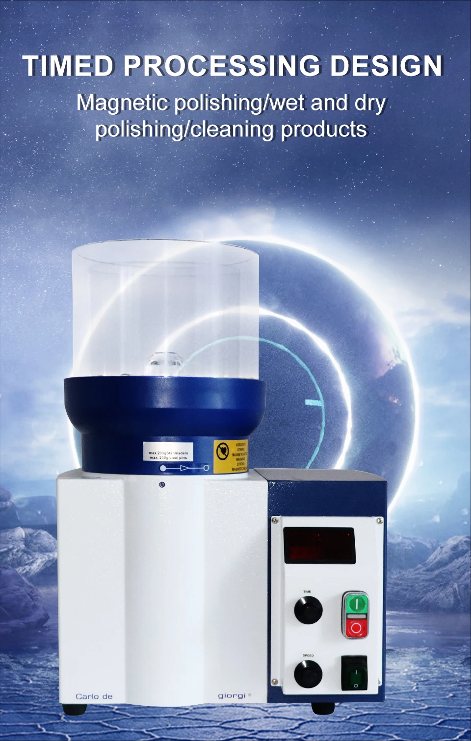 3-in-1 Benchtop Wet & Dry Polisher - Jewelry Polishing Machine