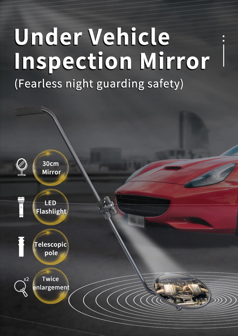 MCD-V3 Under Vehicle Security Mirror with Light ROHS Certified| Alibaba.com