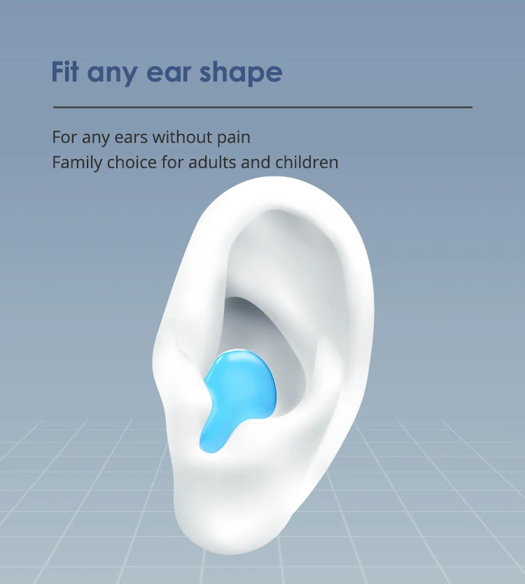 Silicone Ear Plugs for Noise Reduction - Moldable & Reusable