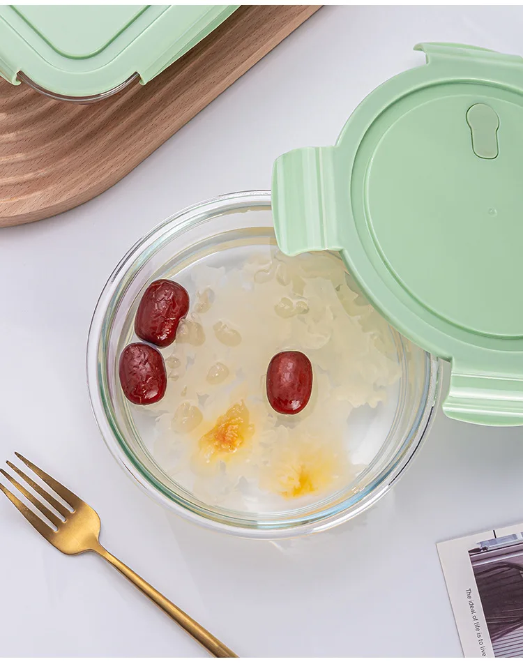 Heat-Resistant Glass Container & Microwave Safe Bowl for Food Storage