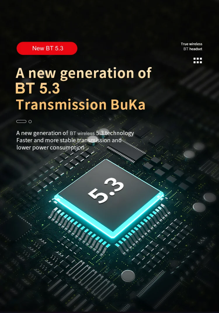 M90 Pro Wireless Earphones - LED Display & Noise Cancelling