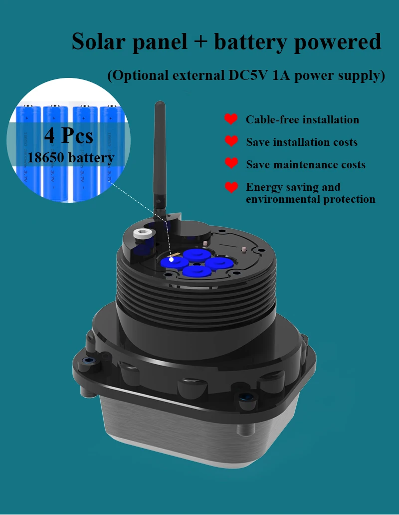 4g/lora Connect Solar Motor Actuated Ball Valve for General Use