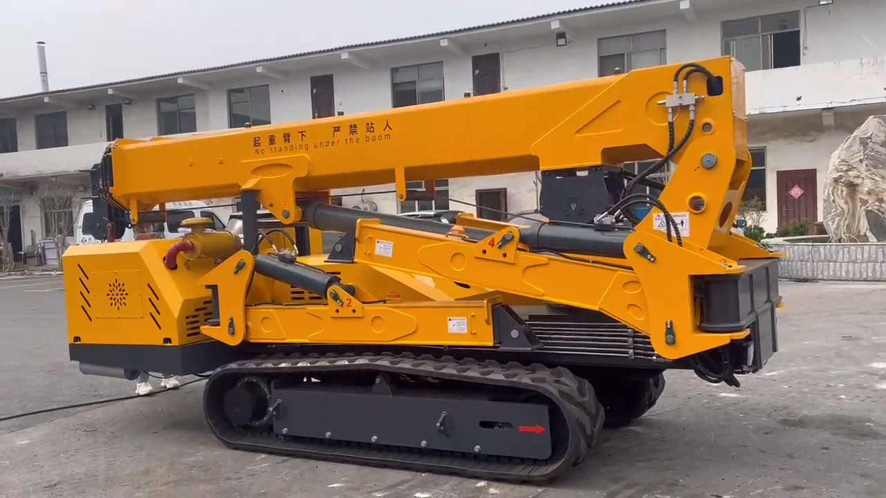 8 Ton Mini Crawler Crane Remote Control Spider Crane - Buy Spider ...