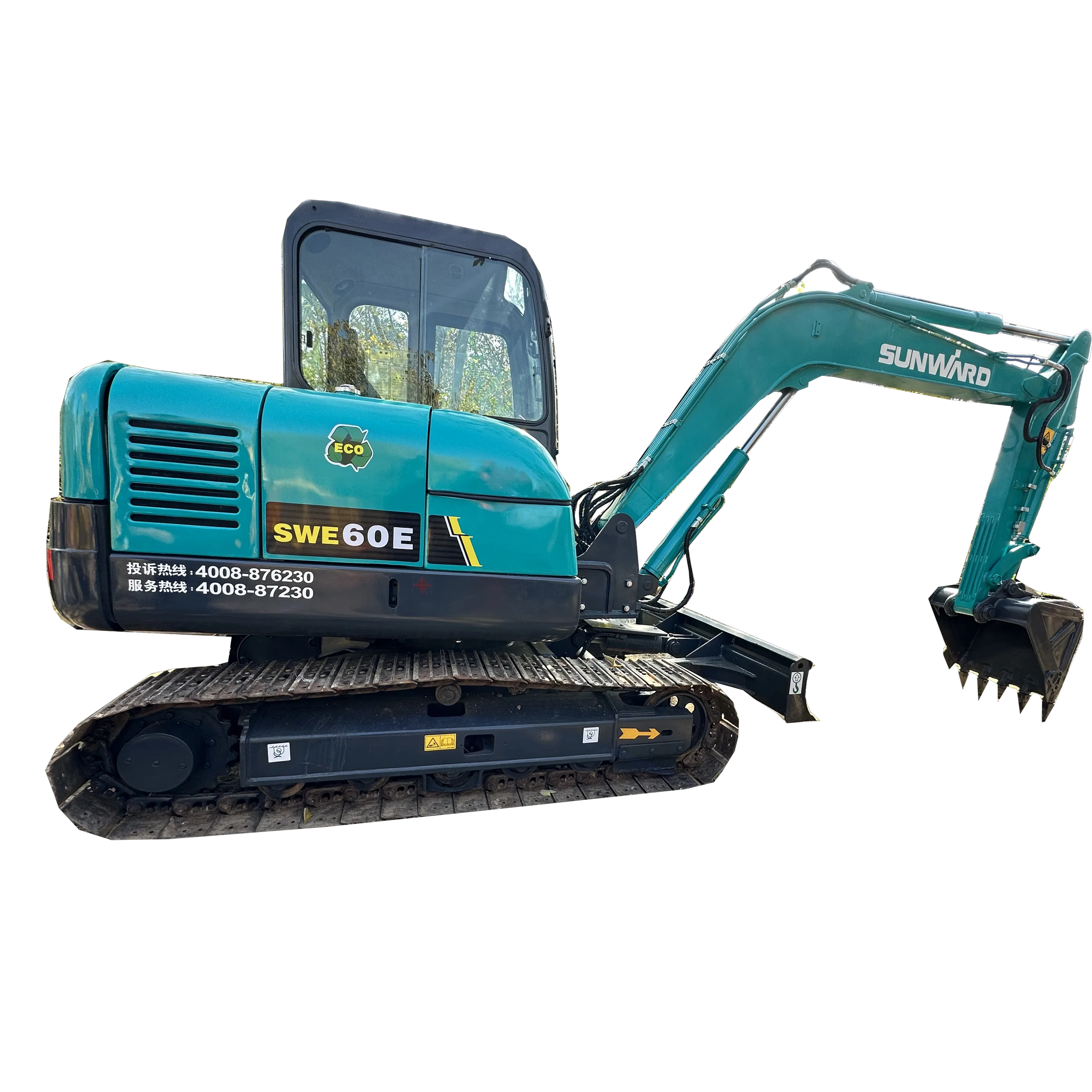 Small used excavator SUNWARD SWE60E, hydraulic crawler used excavator ...