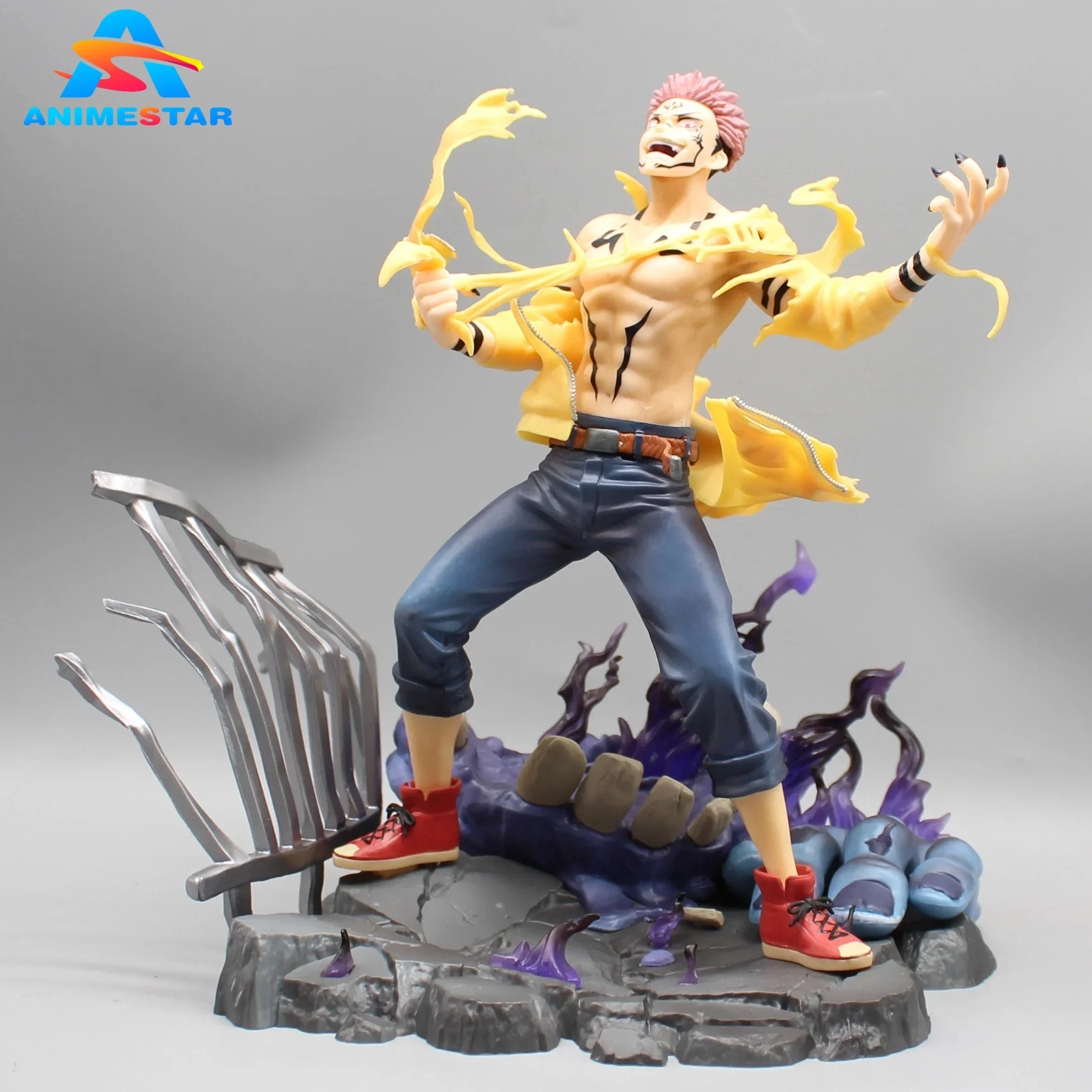 New 27cm Jujutsu Kaisen Ryomen Sukuna Transformed Combat Model ...