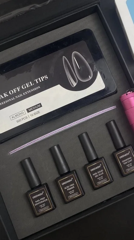 Custom Logo 11 Sizes Nail Gel Tips Set And File Gel Polish Kit ...