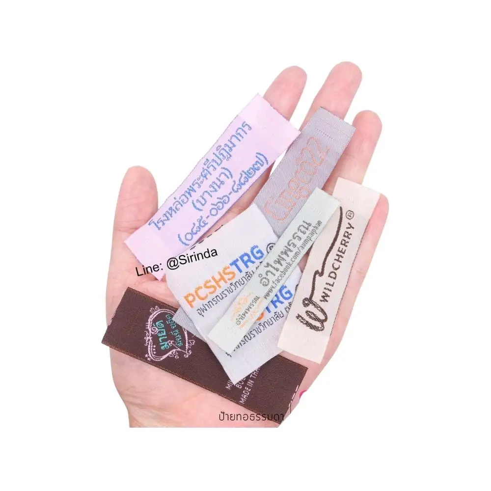 Taffeta Woven Label Garment Tags Oem High Quality Custom Design ...