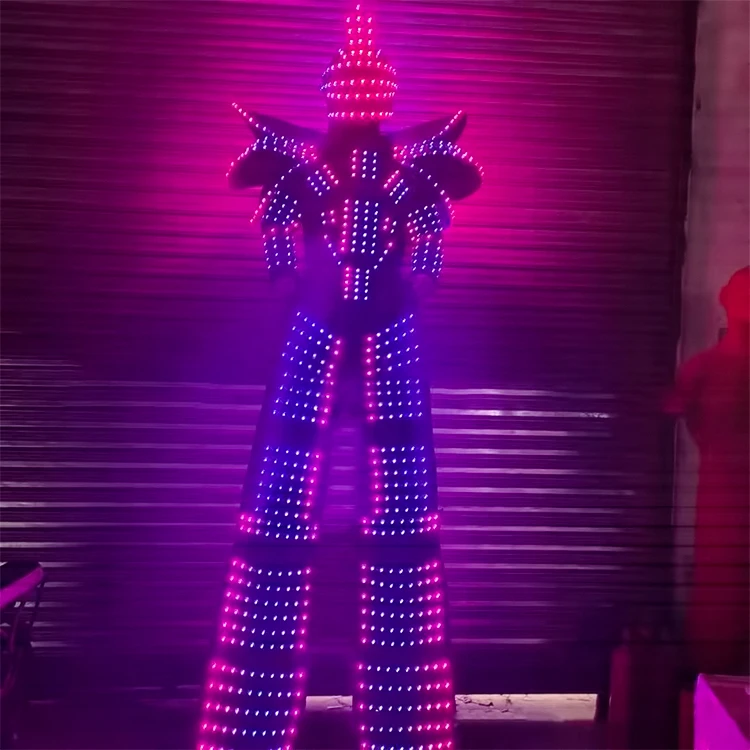 2024 Colorful Luminous Armor Robot Costume - 2.4m LED Walker - ODM