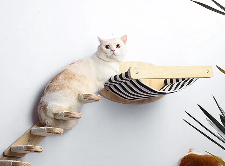 Home Jump Platform Wall Mounted Cat Shelves Cat Climb Track Modern Wall ...