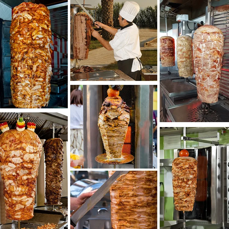 Professional Custom Ga Doner Kebab Machine Commercial Two Ceramic ...