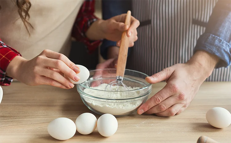 304 Stainless Steel Flour Mixing Stirrer Oak Handle Baking Tool Bread ...