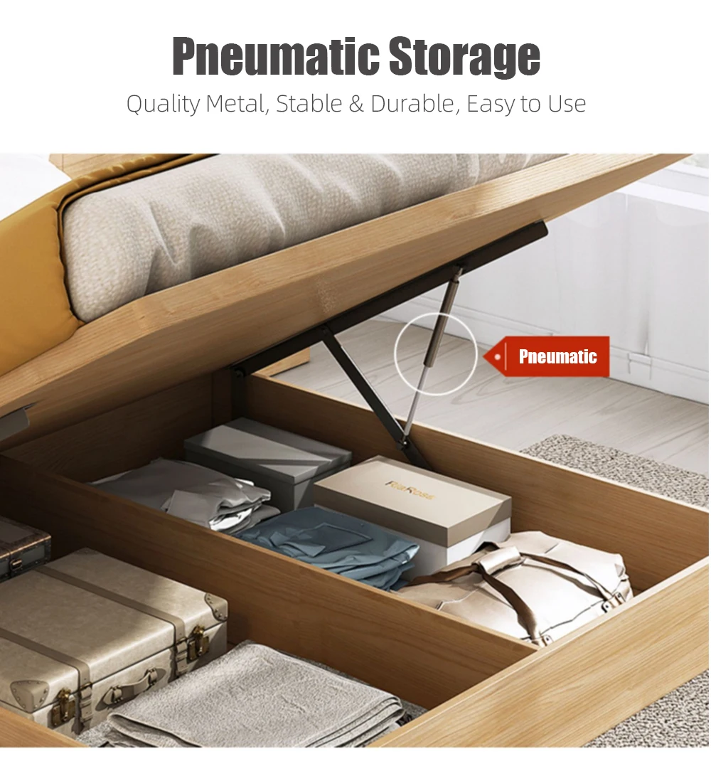 Tatami Storage Bed - Eco-Friendly Wooden Bedroom Set