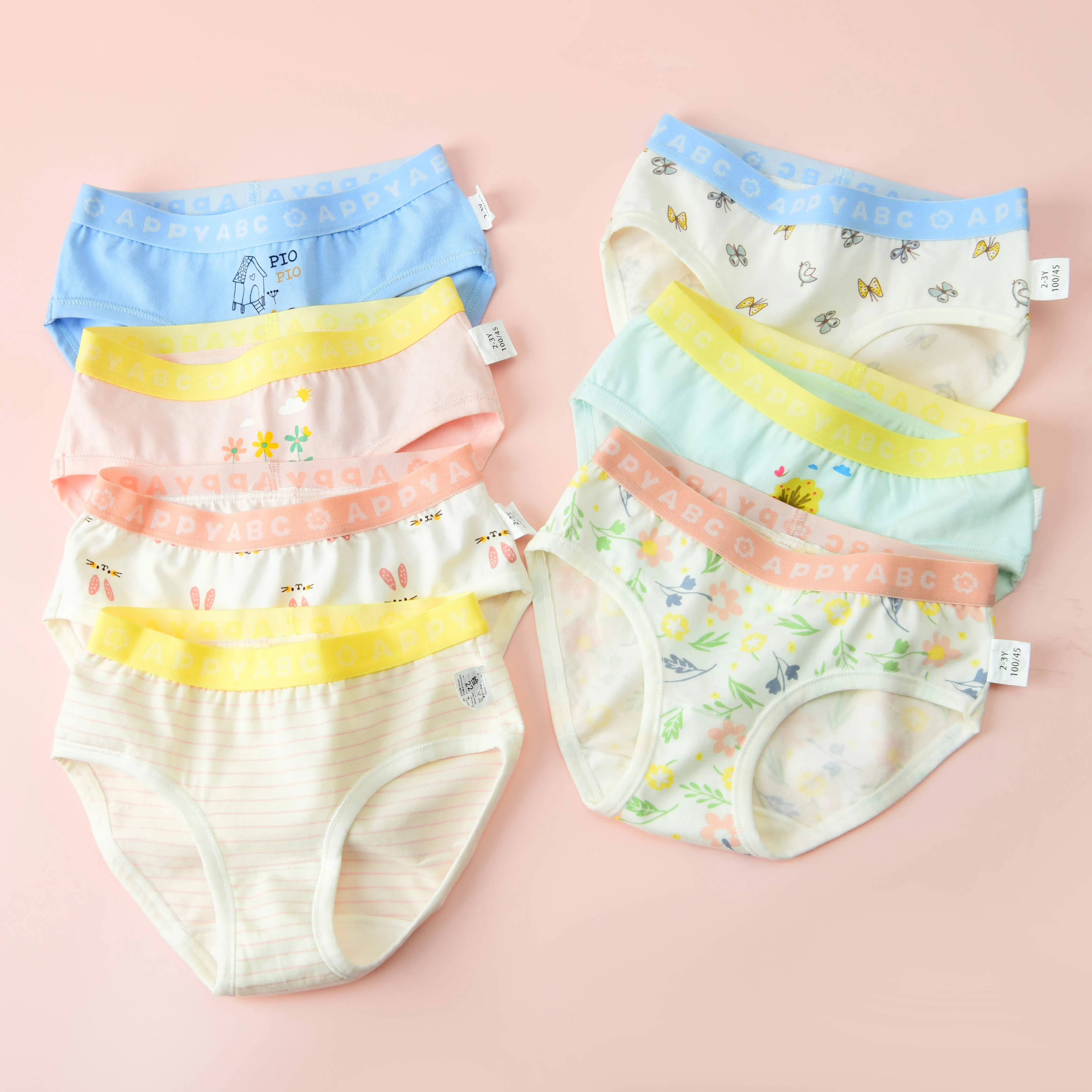 ETXJUST Puberty Girls Underwear - 7PACKS Cotton Net Bra&briefs Sets