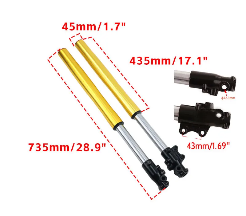 Lingqi Hydraulic Suspension Assembly Motorcycle Front Fork Damping ...