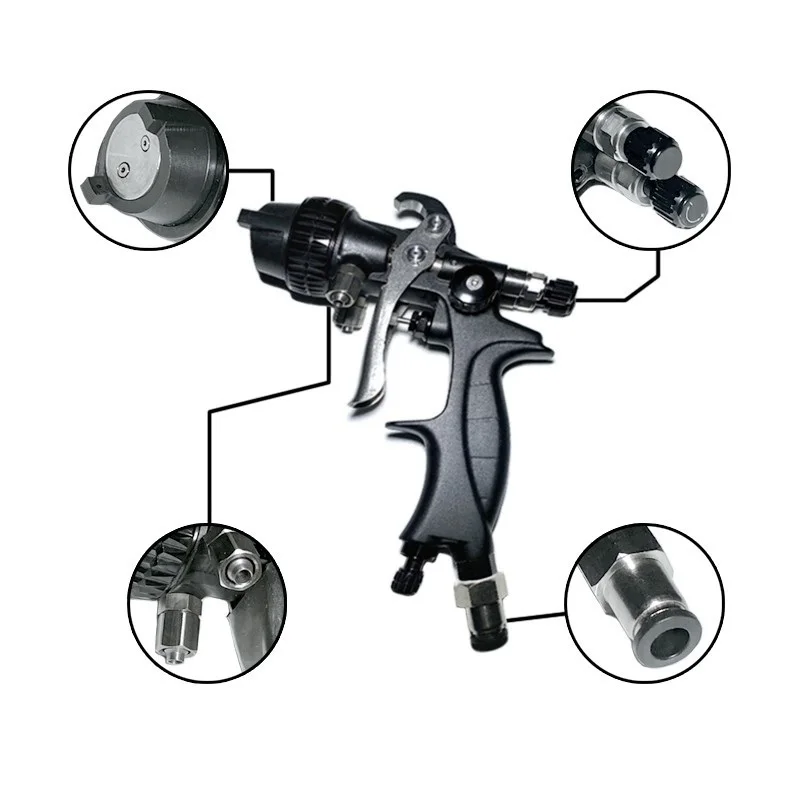 Spray Chrome Nano Coating Machine Hydrochrome Double Nozzle Spray Gun ...