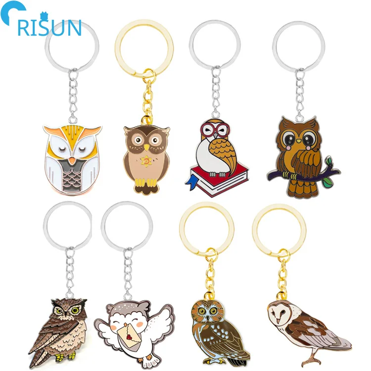 Customized Cute Kawaii Animals Soft Hard Enamel Night Barn Owl ...