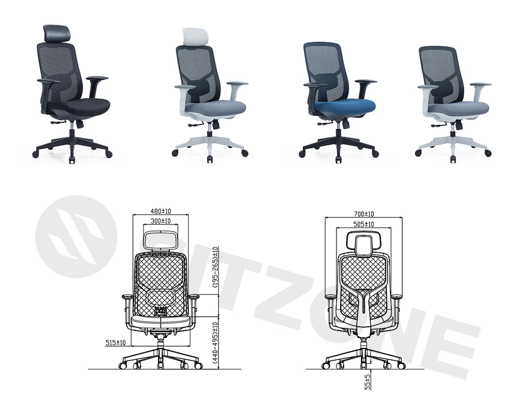 Sitzone High Back Y-Shaped Ergonomic Adjustable Office Furniture Design ...