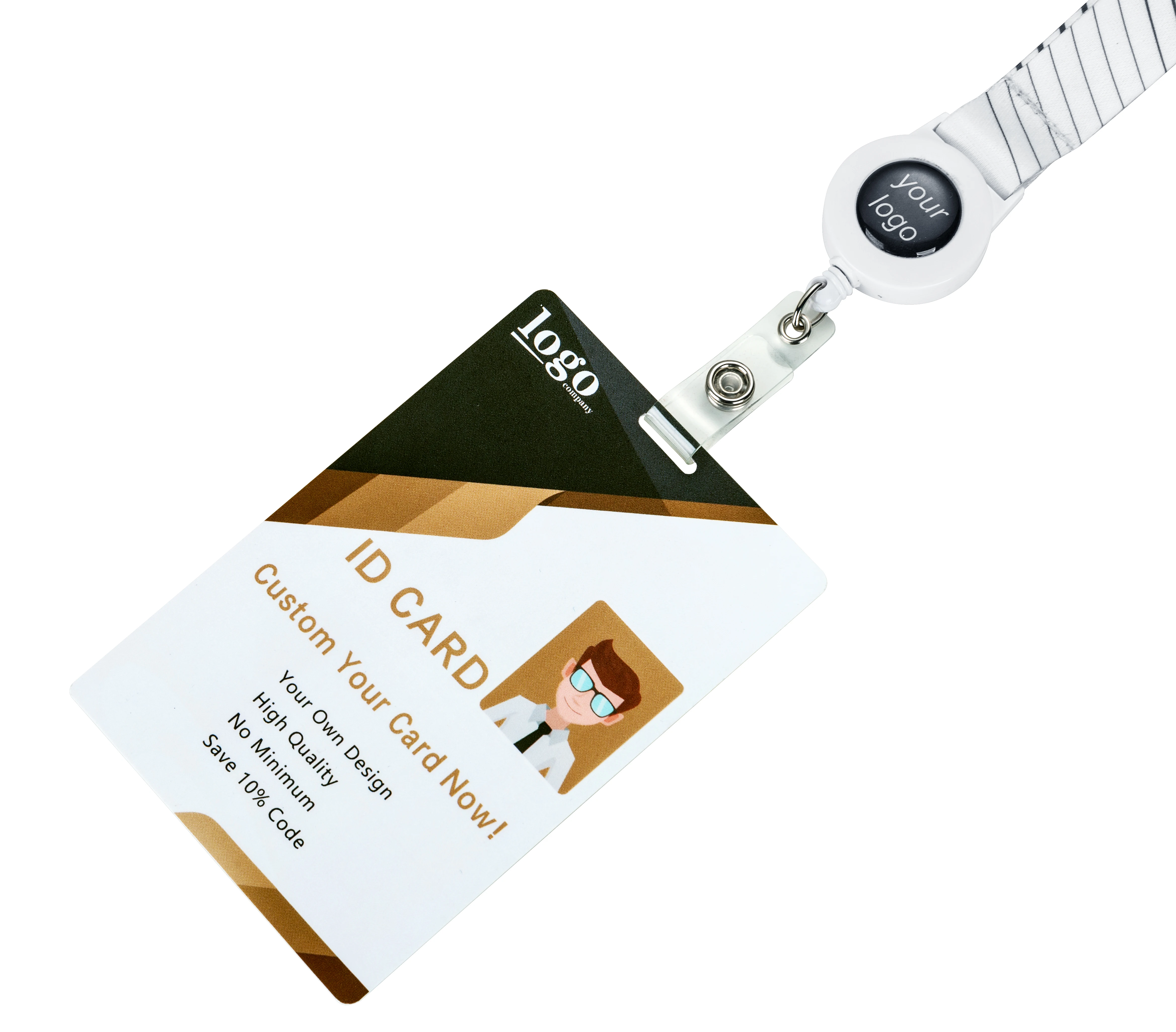 Clear Plastic PVC waterproof id card holder name badge holder custom ...
