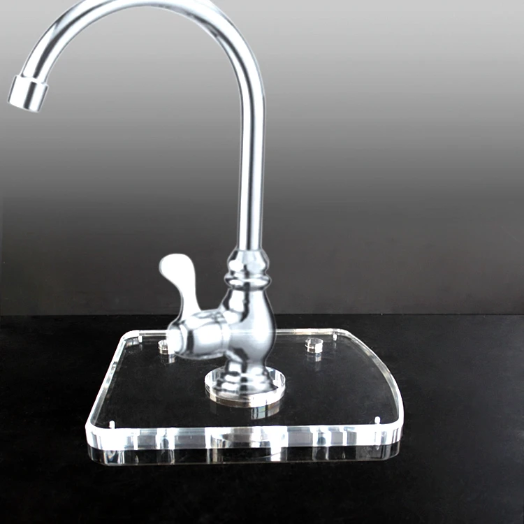 APEX Transparent Acrylic Faucet Display Rack - Customizable