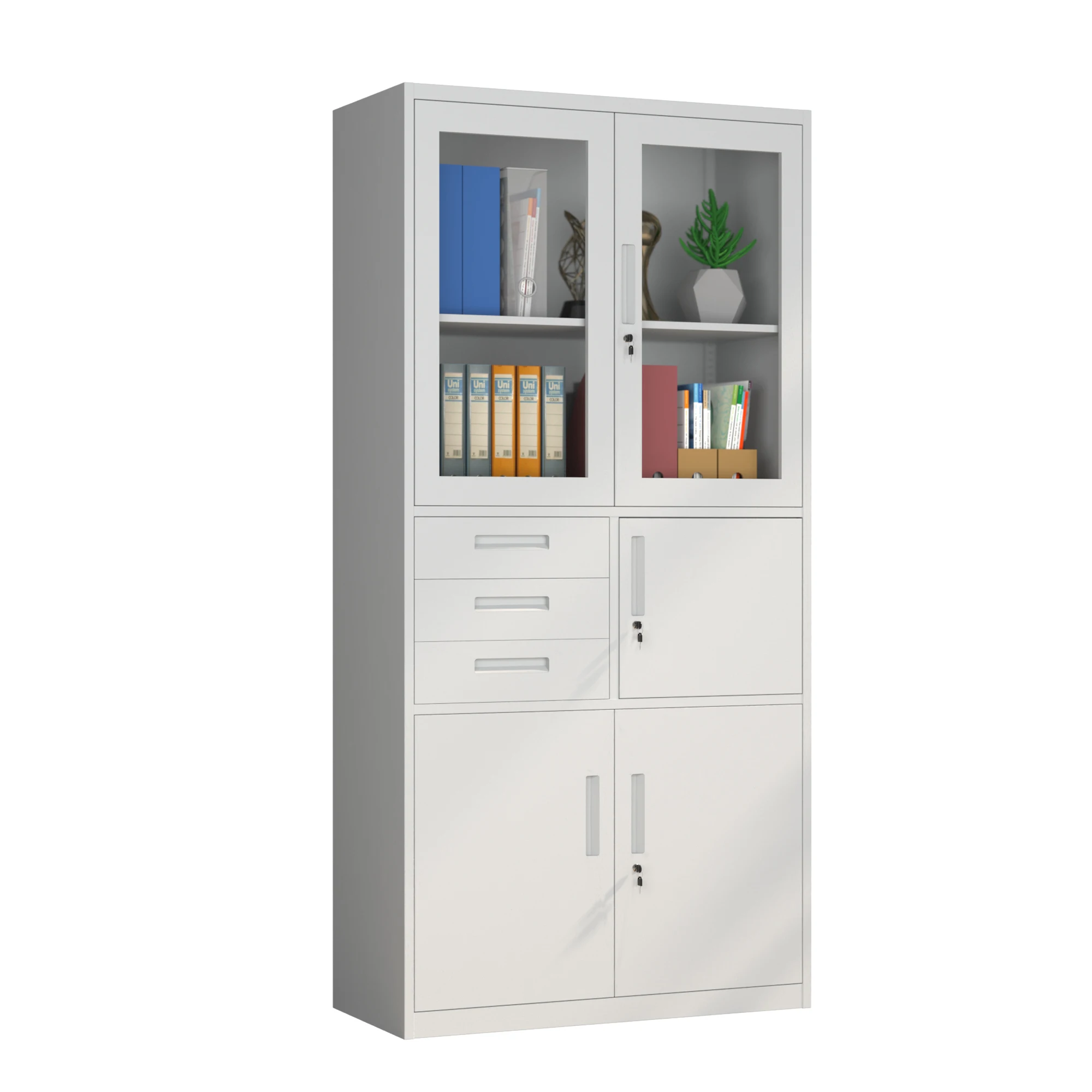Bulk Filing Cabinet and Office Glass File Cabinet with Lockable Doors ...