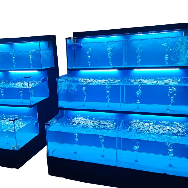 Customized 3 Layers Live Seafood Lobster Crayfish Crawfish Fish Display ...