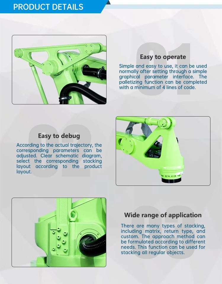 Fully Automatic Robot Palletizing System Loading And Unloading Palletizing Robot For Box Packing ...