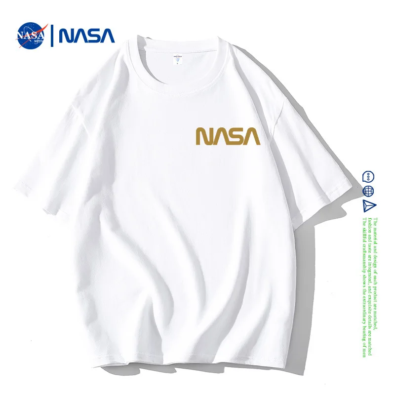 NASA cotton short-sleeved T-shirt men's summer trend men's clothing ...