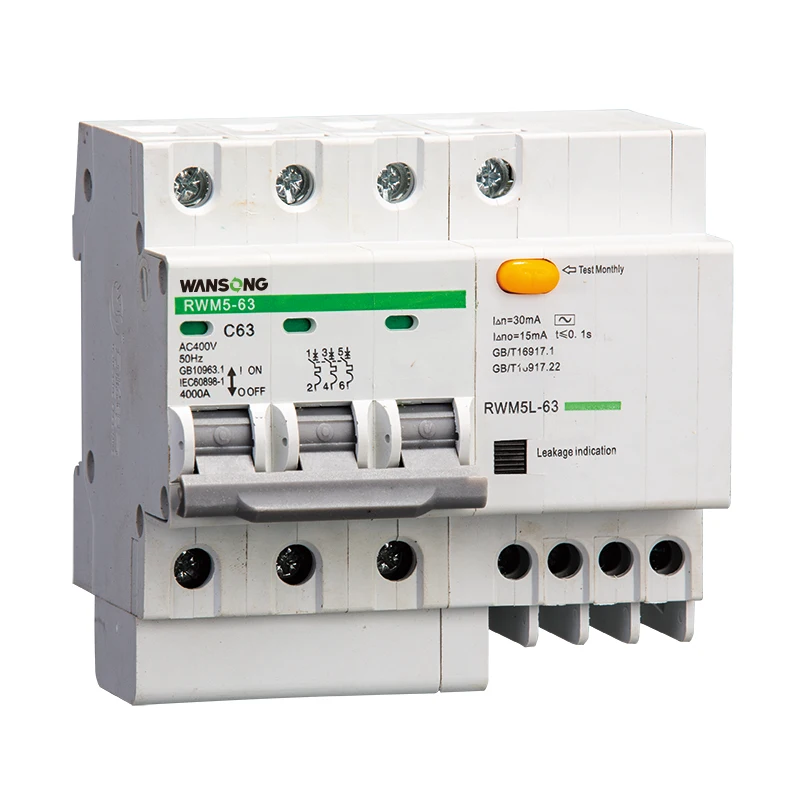 16A-63A Miniature Earth Leakage Circuit Breaker Rccb Rcbo Elcb MCB RCB ...