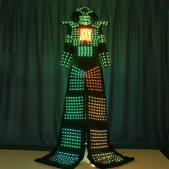 Modern Laser Show Light Up Stilts Pants Led Light Tron Suit Costume For ...
