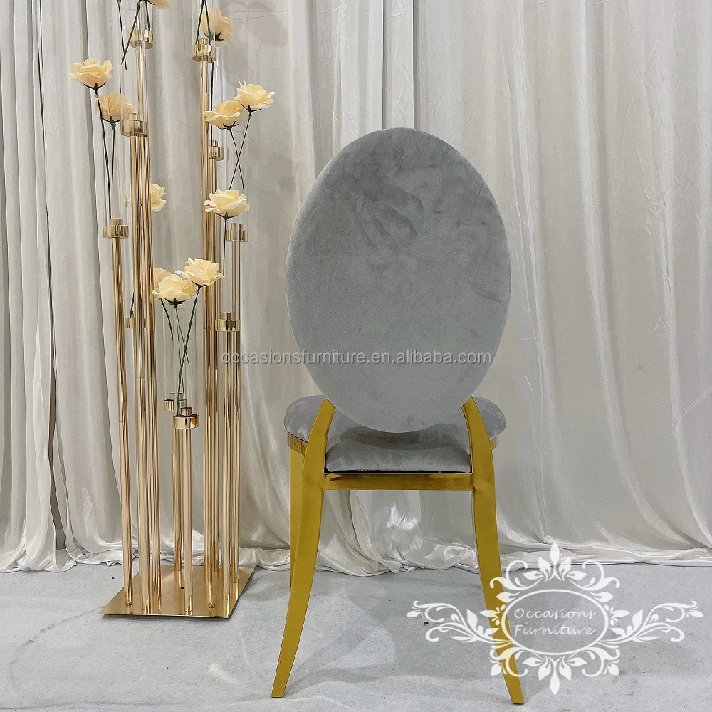 Golden Ring Back Chair - Durable Stainless Steel Wedding Chairs