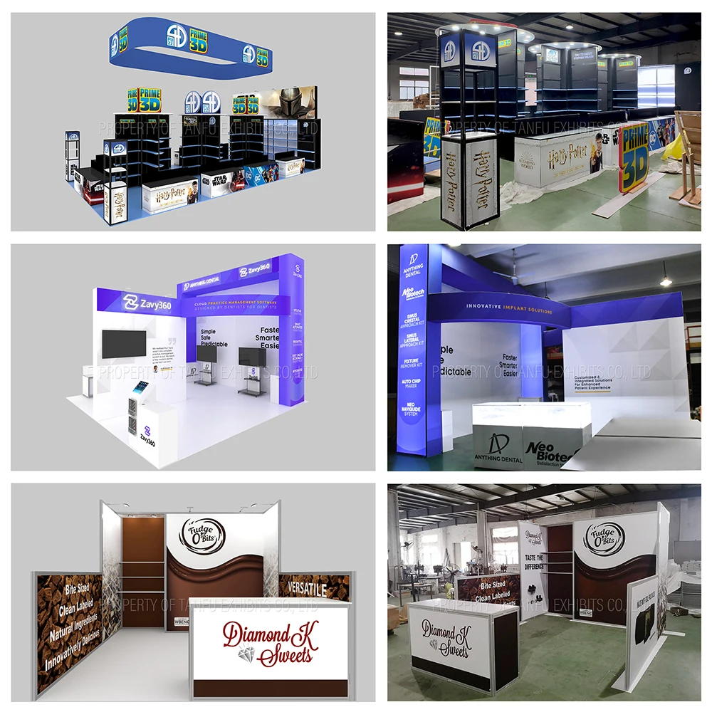 3mx6m Expo Display Stand with Slatwall - TANFU Quality