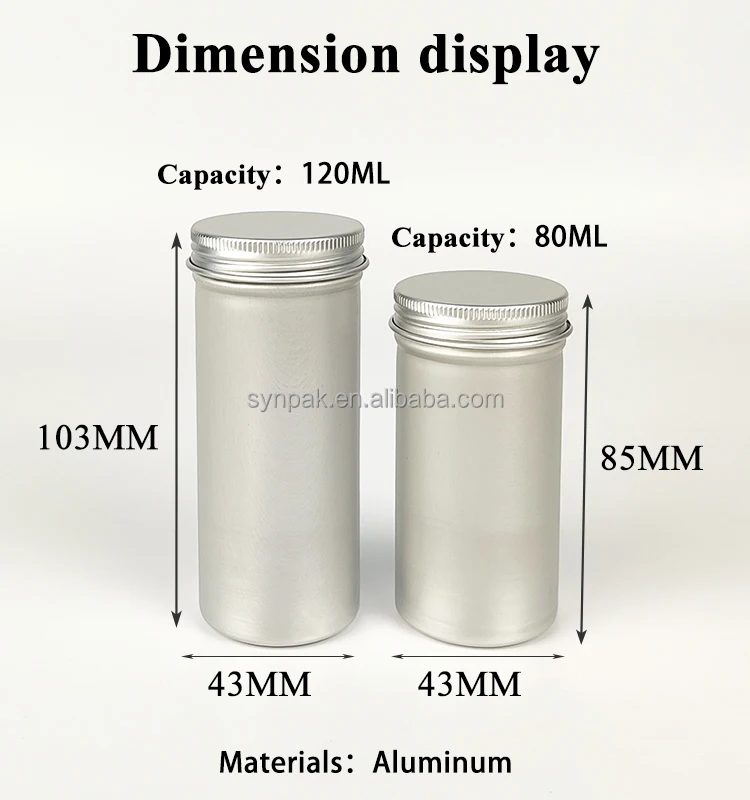 80ml 120ml Aluminum Foil Container For Cosmetic Powder Personal Care ...