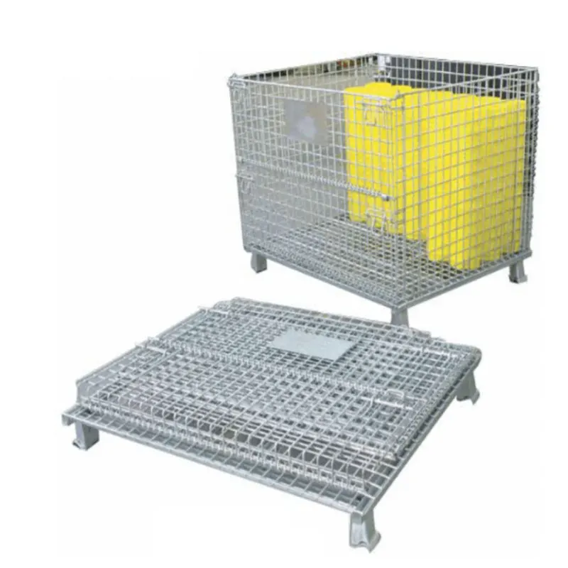Galvanised Steel Wire Mesh Pallet Box Bins Crates Stackable and Welded ...