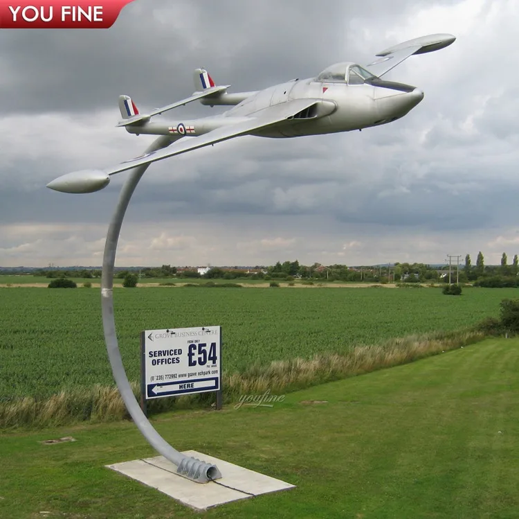 Outdoor Park Large Metal Stainless Steel Aircraft Sculpture - Buy ...