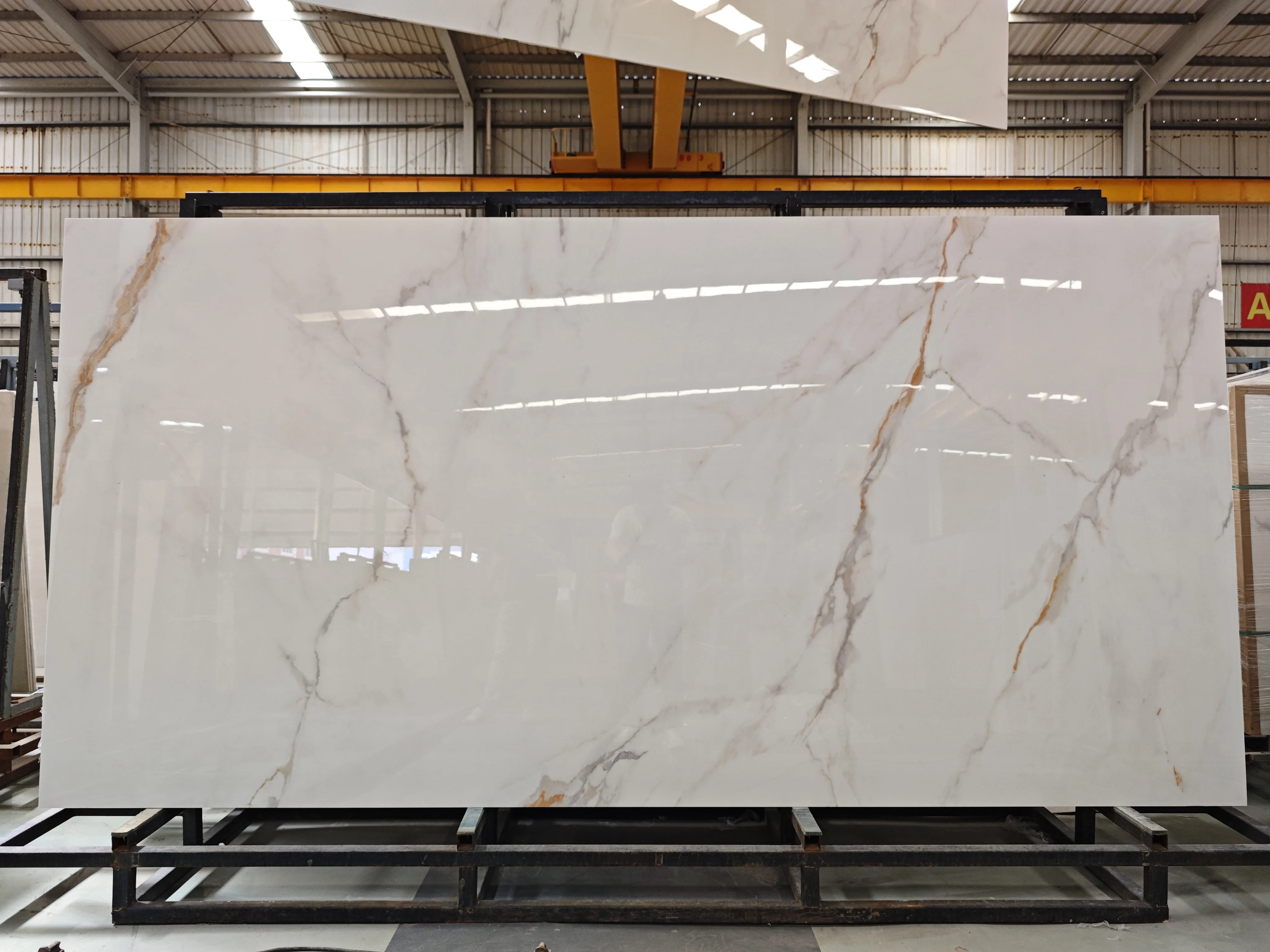 Sintered Stone Large Format Slabs 3200x1600x12mm FISH BELLY GOLD Modern ...