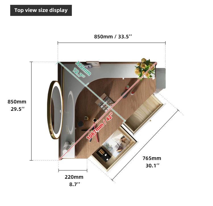 Modern Kommode Makeup Dressing Desk Comoda Vanity Commode Maquillaje ...