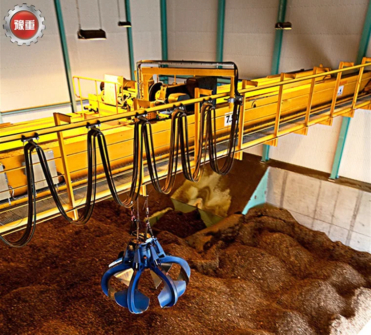 Solid Waste in Incineration Plant 16 Ton 15 Ton Garbage Grab Overhead ...