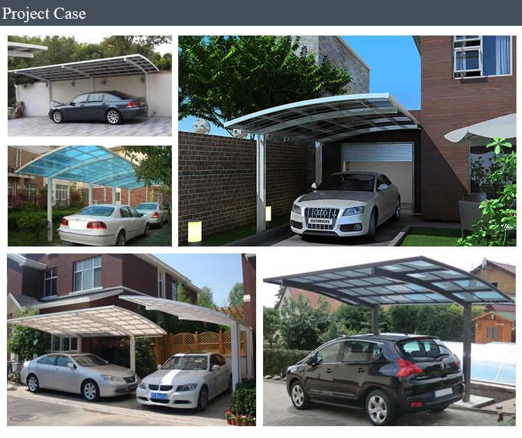 Modern Metal Car Parking Shed Designs Free Standing Aluminum Frame ...