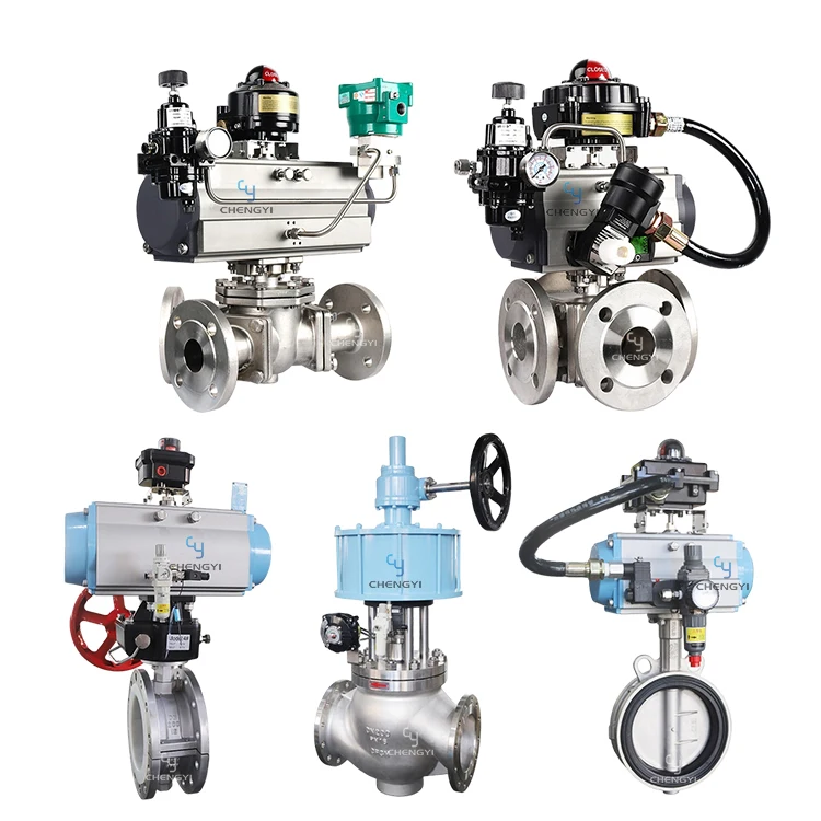 3-way Diverting and Converging Control Valve Diaphragm Pneumatic ...