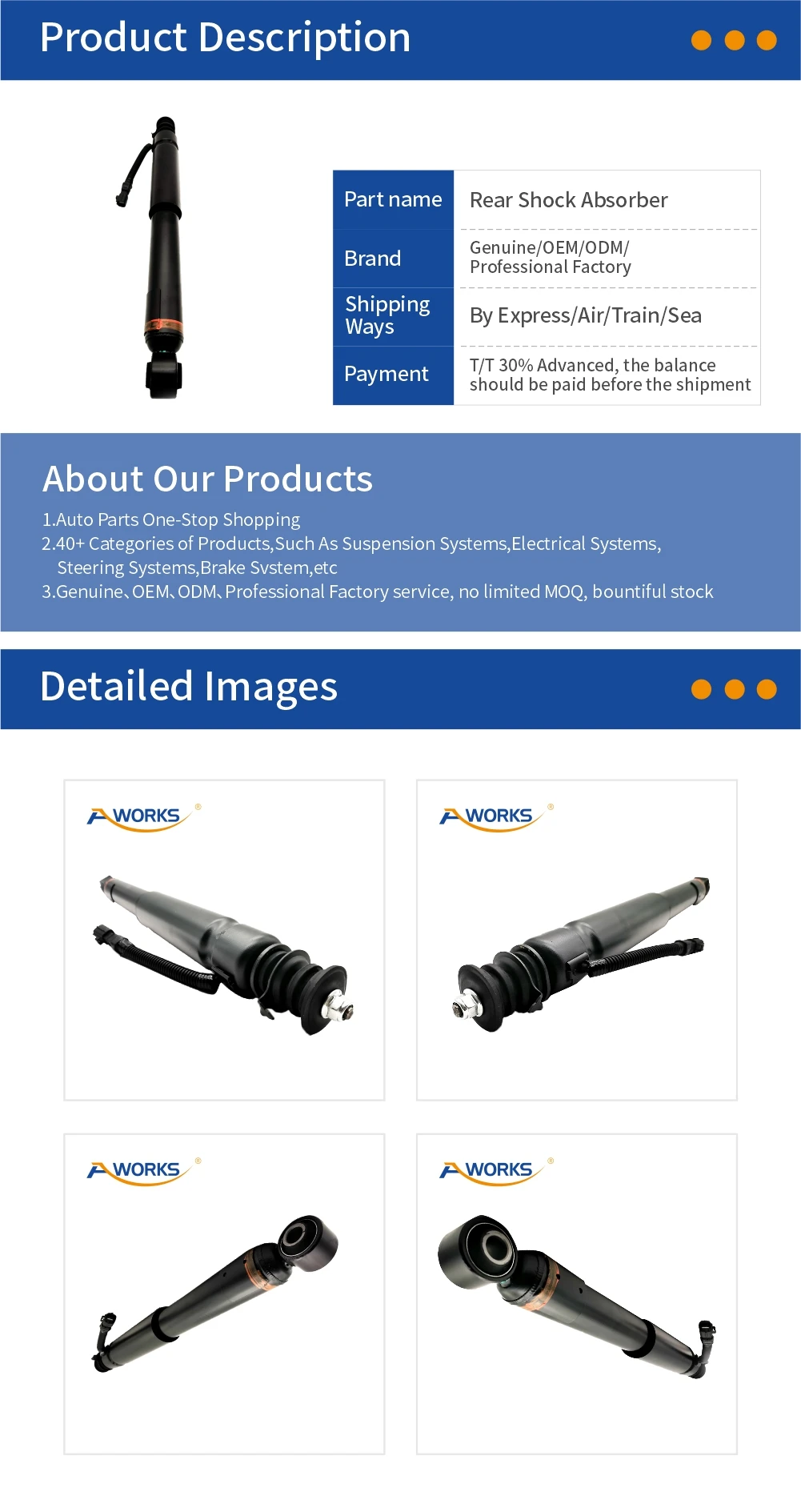 Electronic With Sensor Rear Shock Absorber For Toyota Land Cruiser ...