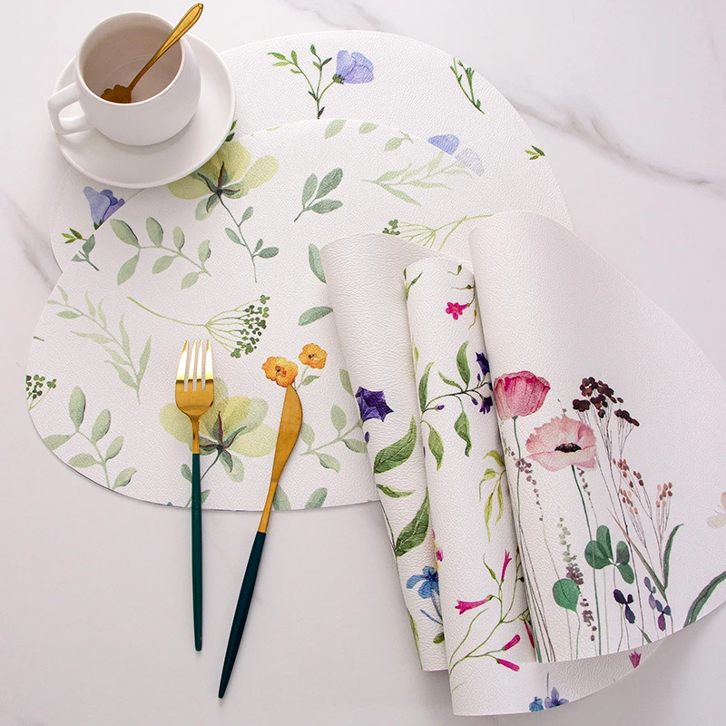 Heat-resistant Placemats Stain Resistant Anti-skid Washable Pvc Table ...