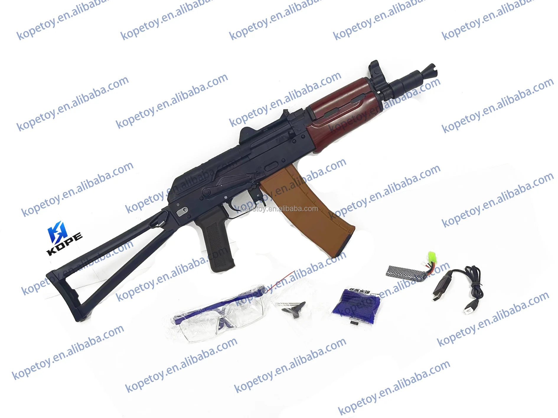 Kopetoy Rx Ak74u Log Color Chip Assault Rifle Metal Gear Toy Guns Gel ...