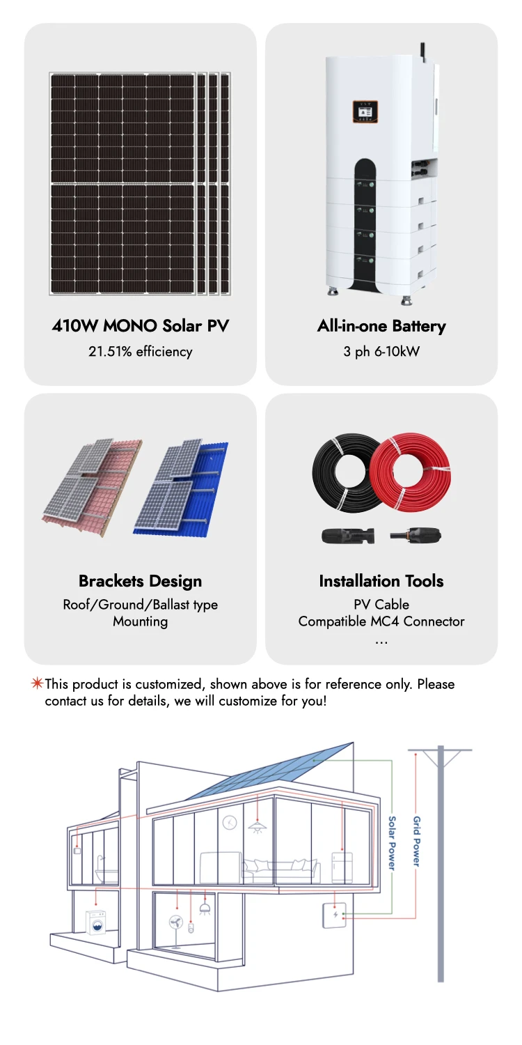 10kw Solaranlage Mit Speicher Set Hybrid Solar Energy Storage System 3 ...