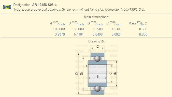 Ab 12458 S06 Automobile Gearbox Bearings Ab12458s06 100x130x16.5 Mm ...