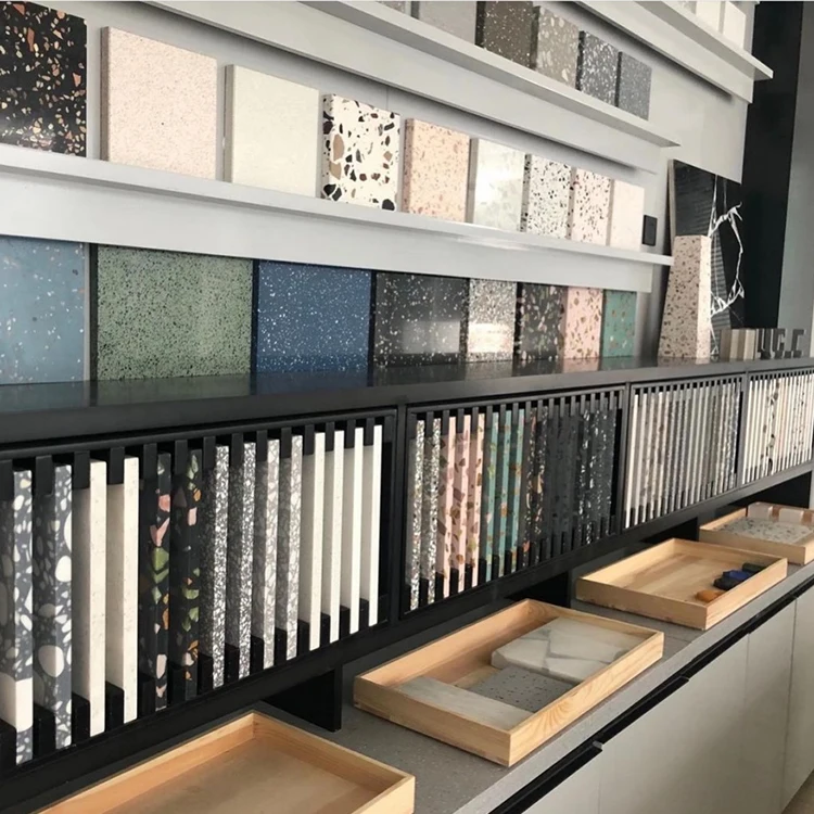 YD Stone Artificial Red Crystal Terrazzo Solid Surface Slab