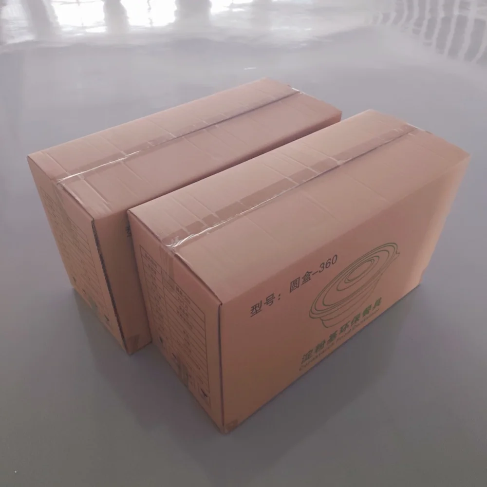 Round Plates Sugarcane Straw Powder Plates 3 Compartment Eco-friendly ...