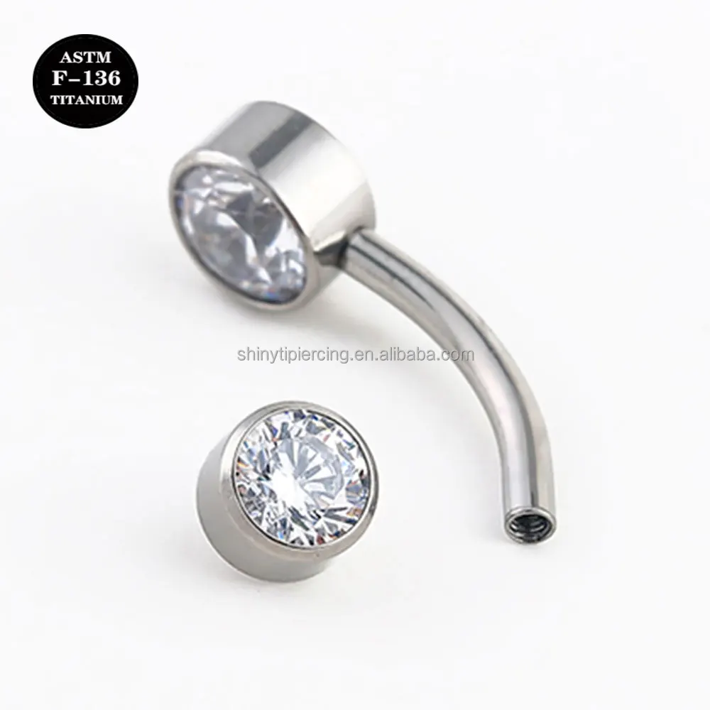 14g Astm F136 Titanium Belly Button Ring Classic Trendy Sexy Navel ...