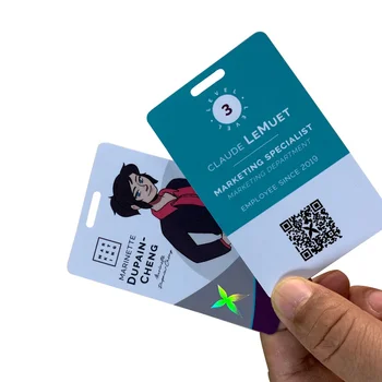 Custom Printable Pvc Id Card 125khz Punch Slot Hole Rfid Pvc Card Qr ...