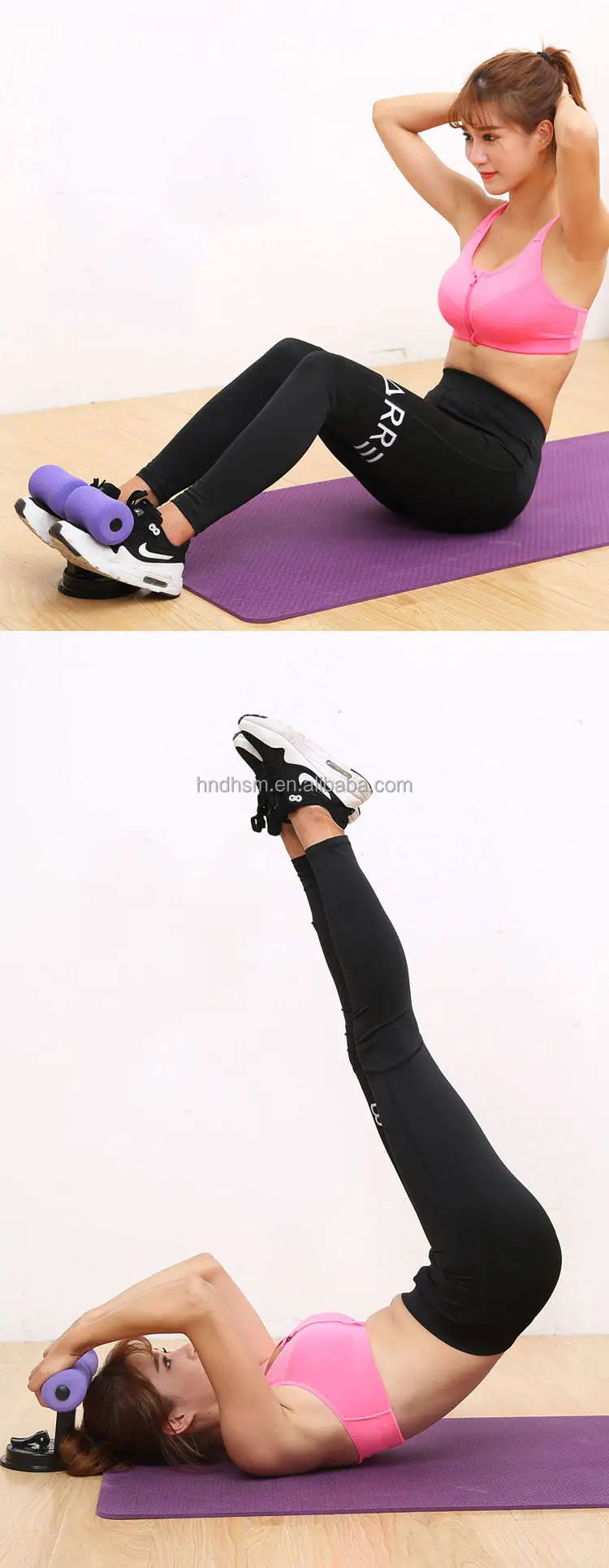 Home Gym Workout Portable Sit Up Equipment Ab Core Muscle Exercise Self Suction Sit Up Bar - Buy ...