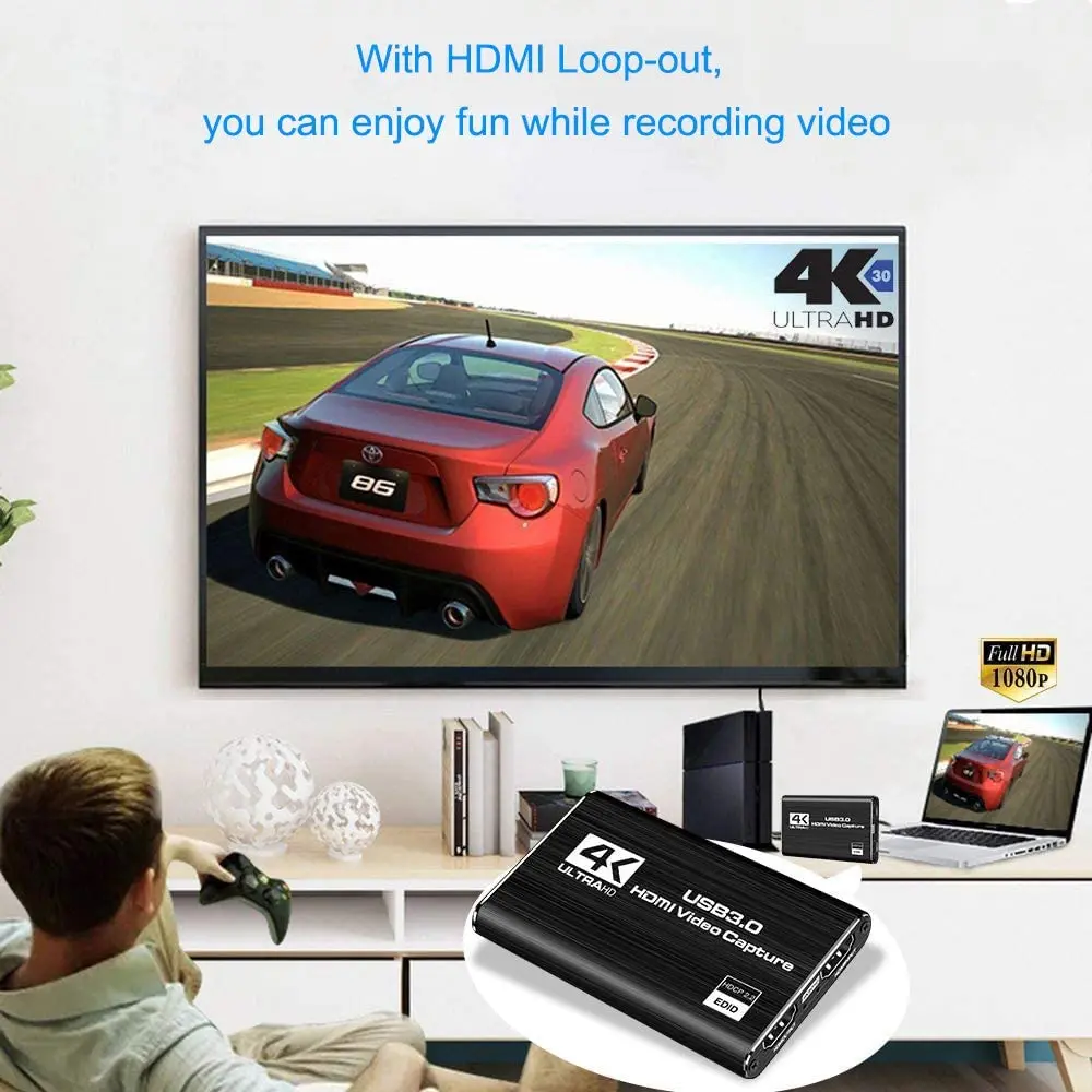 USB 3.0 4K 60HZ 1080P 60fps HD Audio Video Capture Card